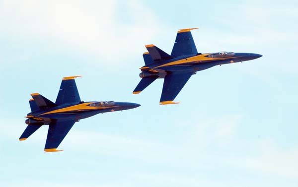 Blue Angels fly-by at Miramar Airshow. | Pics4Learning