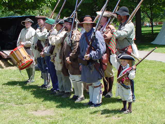Colonial militia in formation | Pics4Learning
