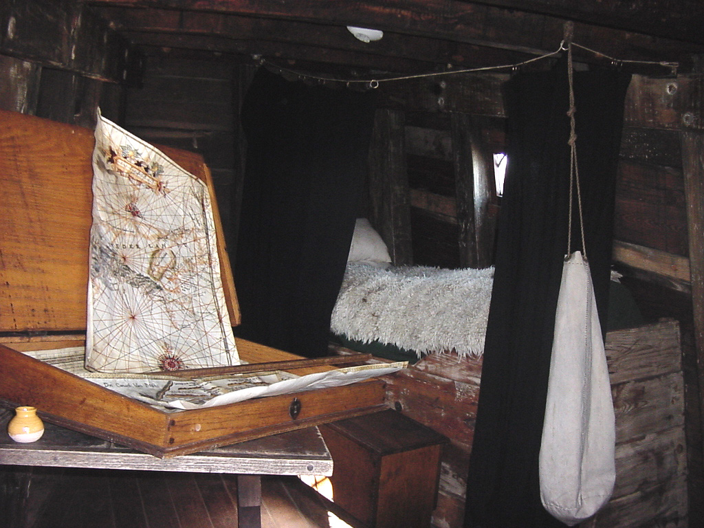 Captains room on the Mayflower 2 | Pics4Learning