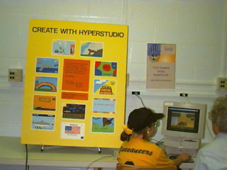 HyperStudio project display at a technology showcase | Pics4Learning