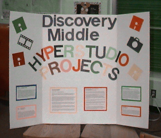 HyperStudio multimedia projects displayed at a technology showcase ...