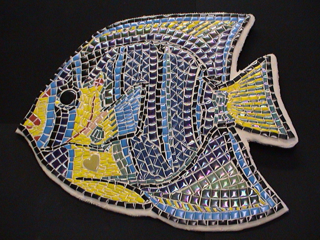 Mosaic fish created with tiny tile | Pics4Learning