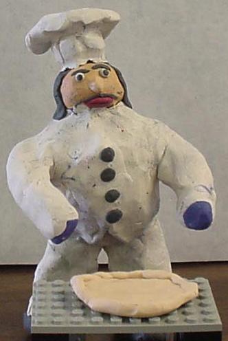 Pizza Man made of clay | Pics4Learning