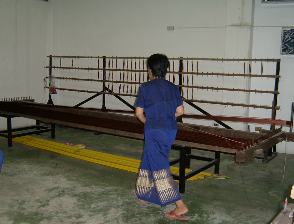 silk, warping the loom | Pics4Learning