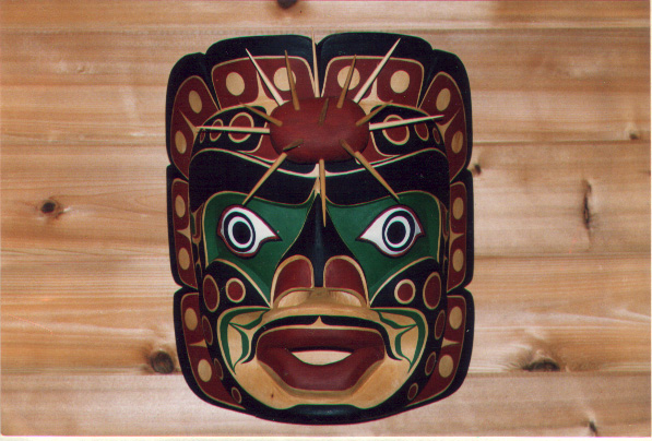 Lekwiltok Kimokwa with sea urchin on forehead by Max Chickite ...