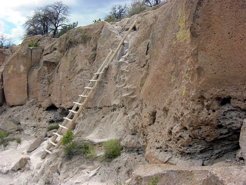 Ladder and steps worn into the rock | Pics4Learning
