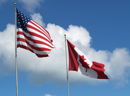 U.S. and Canadian Flags | Pics4Learning