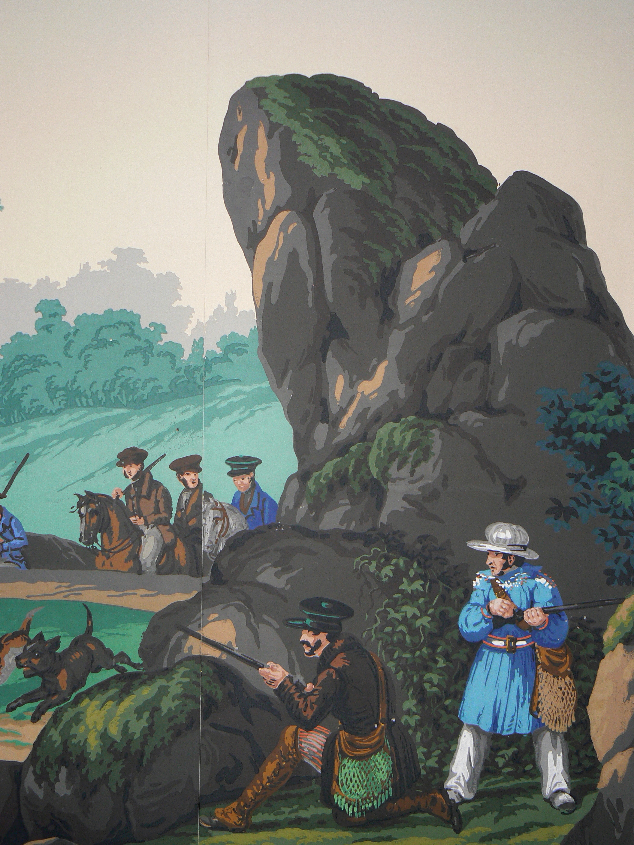 Boars Hunt Wallpaper from Zuber (Paris) Wallpaper Company, designed in ...